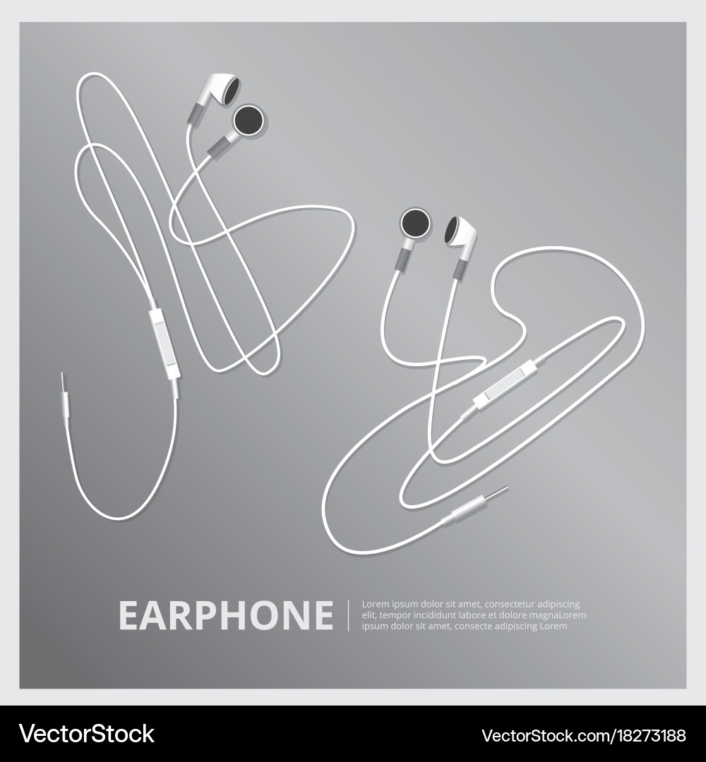 Music earphones Royalty Free Vector Image - VectorStock
