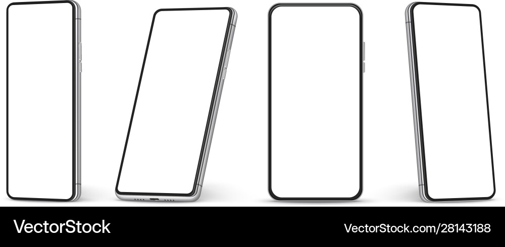 Realistic smartphone mockup cellphone with blank Vector Image