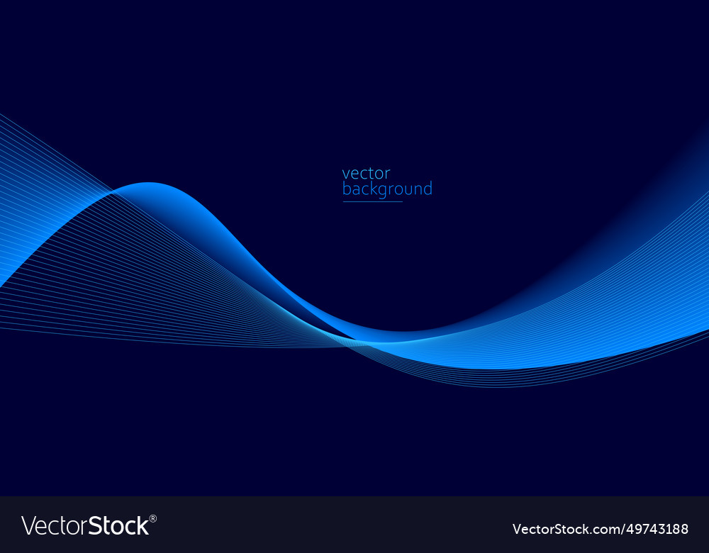 Smooth flow of wavy shape with gradient abstract Vector Image