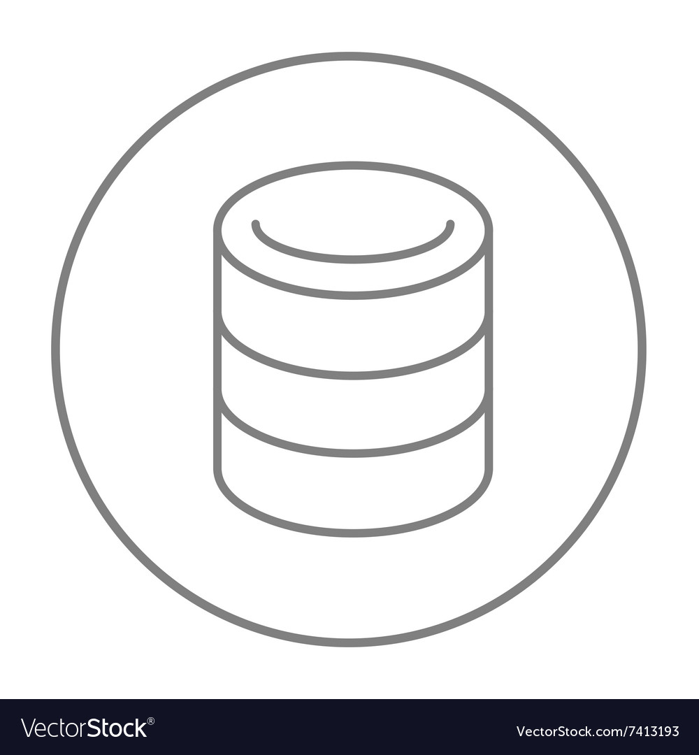 Computer server line icon Royalty Free Vector Image