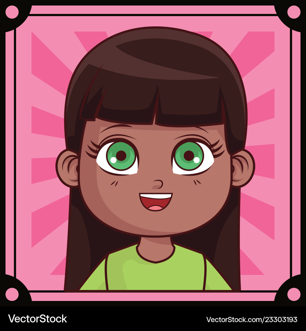 Cute girl cartoon Royalty Free Vector Image - VectorStock