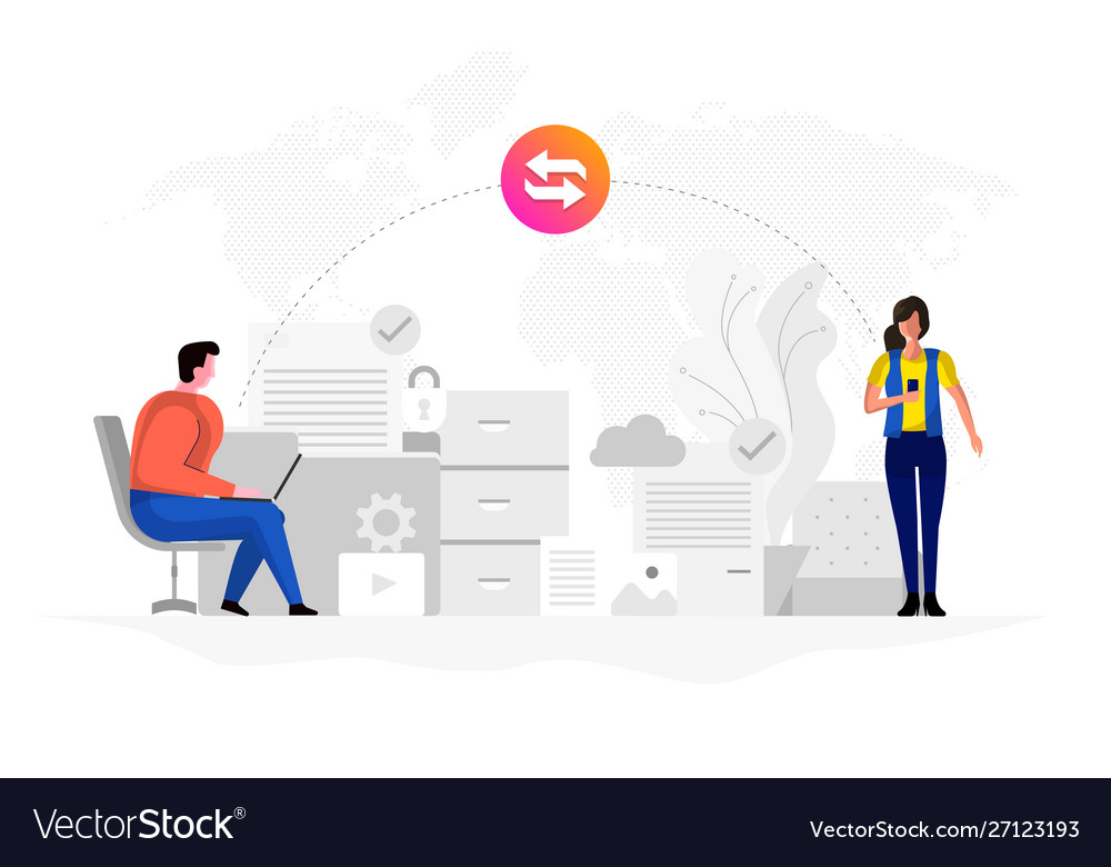 Data transfer Royalty Free Vector Image - VectorStock