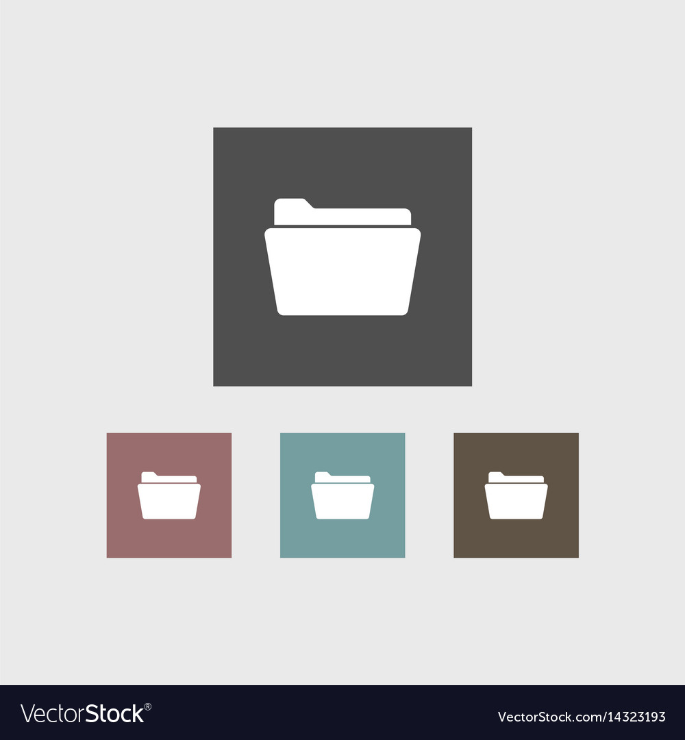 Folder icon simple Royalty Free Vector Image - VectorStock