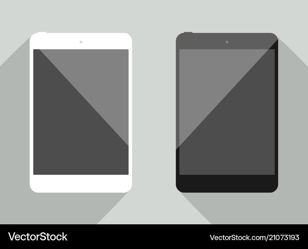 Realistic tablet collection in new ipad style whi Vector Image