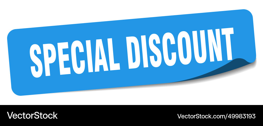 Special discount sticker special discount label Vector Image