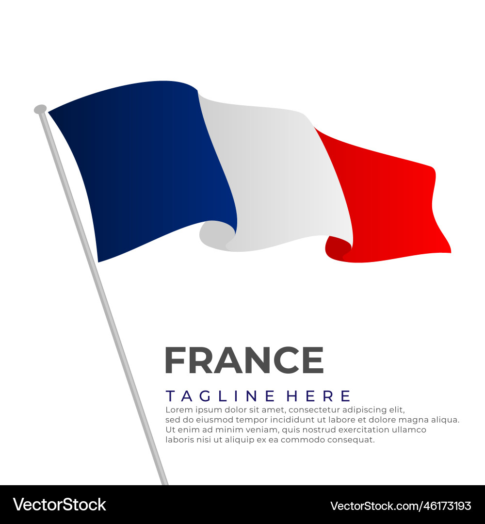Template france flag modern design Royalty Free Vector Image