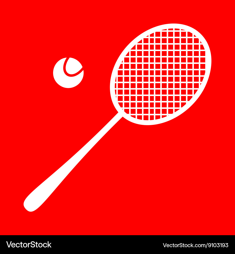 Tennis racquet sign Royalty Free Vector Image - VectorStock