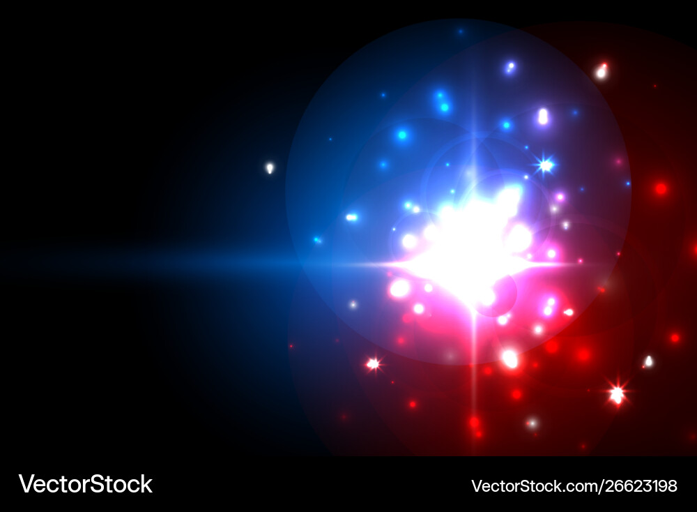 Abstract blue neon star background for celebration