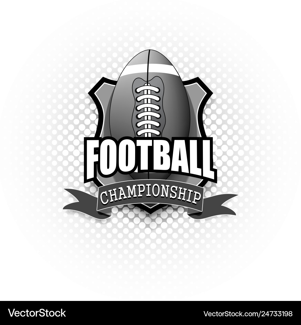 Football logo template design Royalty Free Vector Image