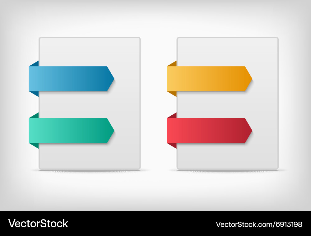 Labels or stickers indications on the edge Vector Image