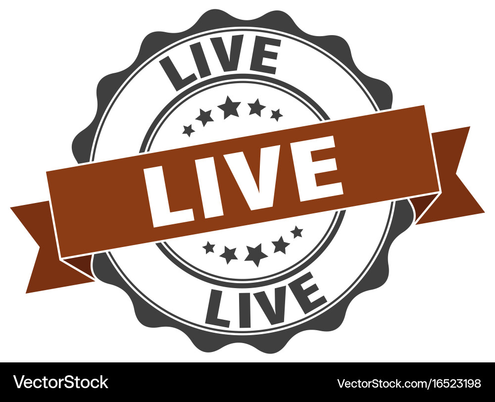 Live stamp sign seal Royalty Free Vector Image