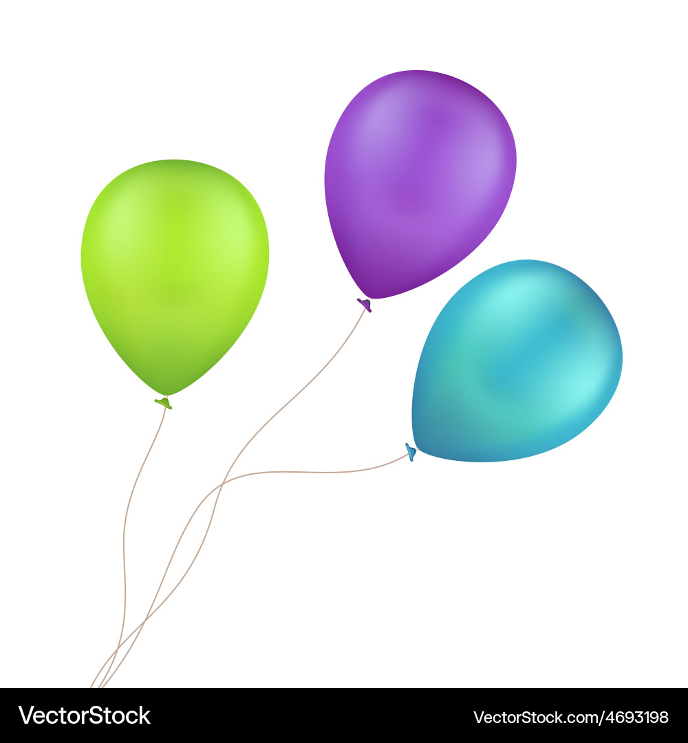 Multicolored colorful balloons isolated Royalty Free Vector