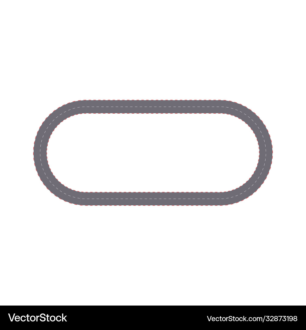Race track road isolated on white background Vector Image