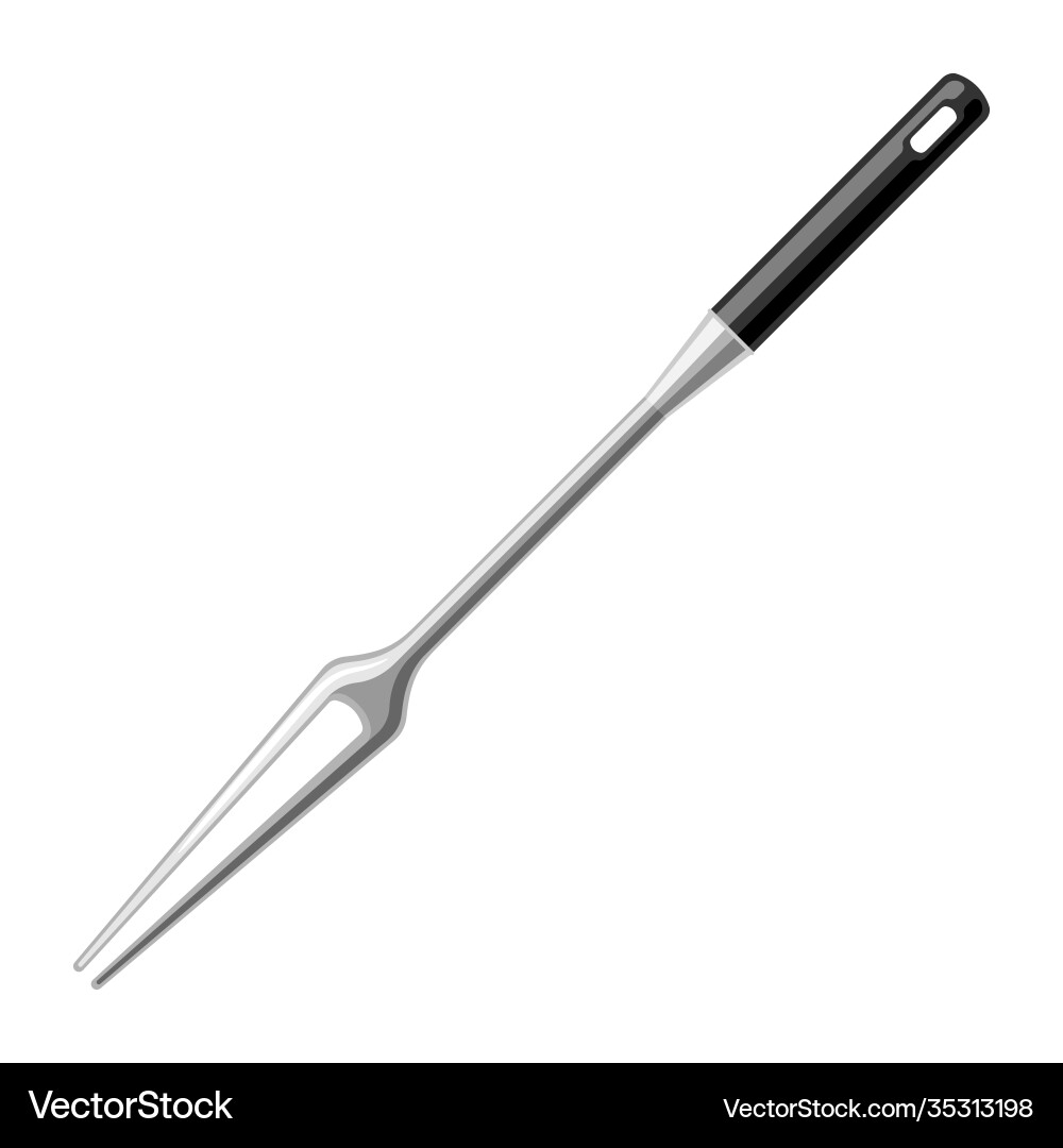 Steel cooking fork Royalty Free Vector Image - VectorStock
