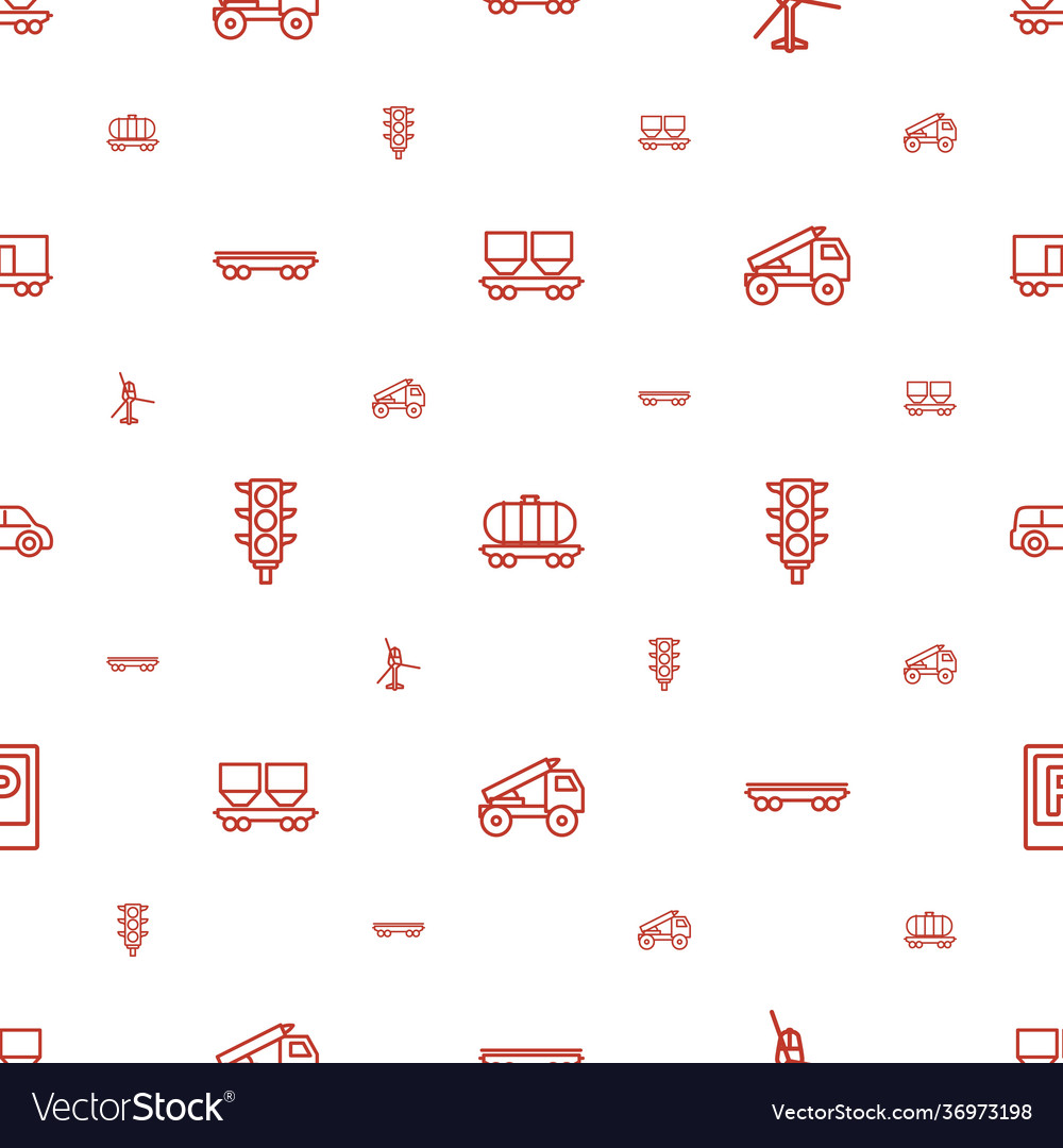 Traffic Icons Pattern Seamless White Background Vector Image