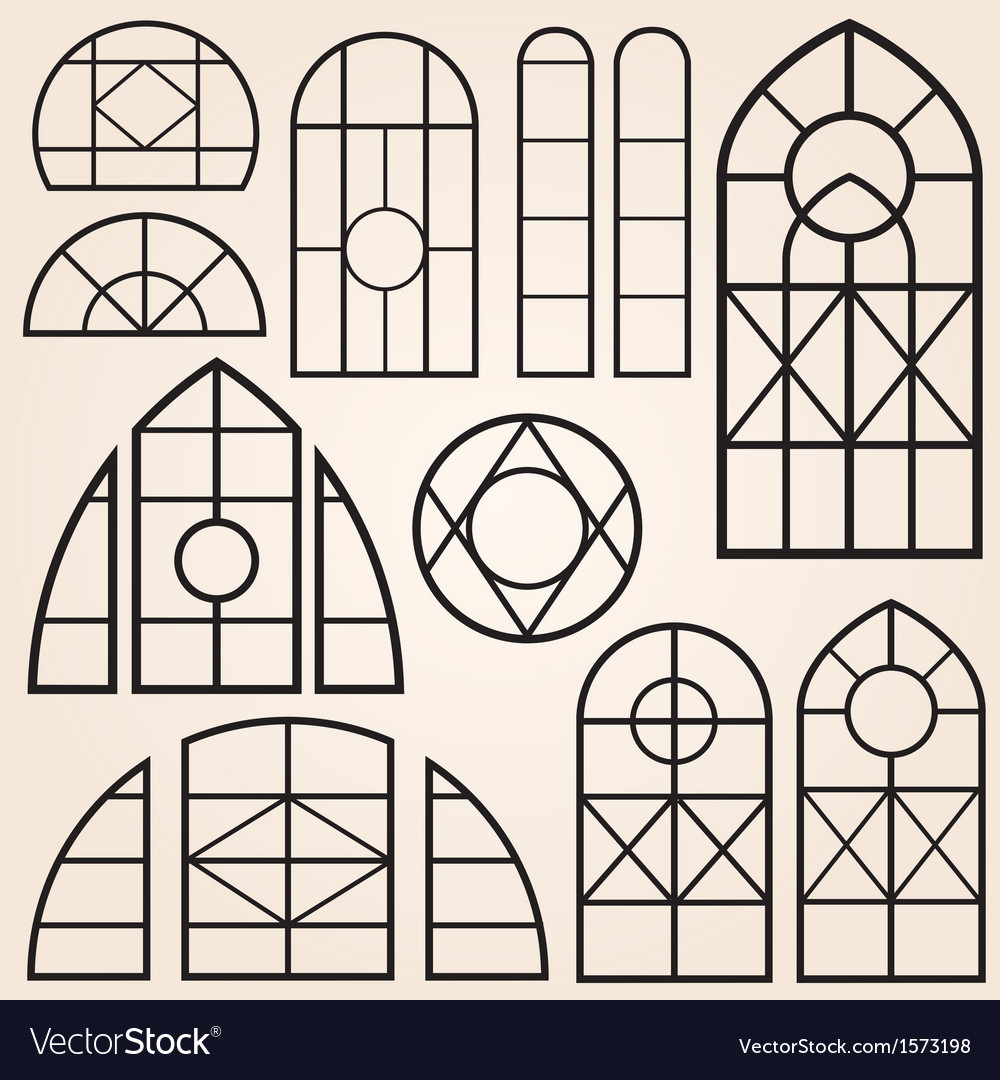 Window frames set Royalty Free Vector Image - VectorStock