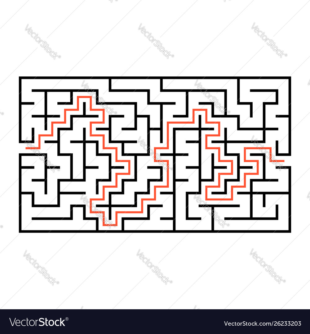 Abstract rectangular maze game for kids puzzle Vector Image