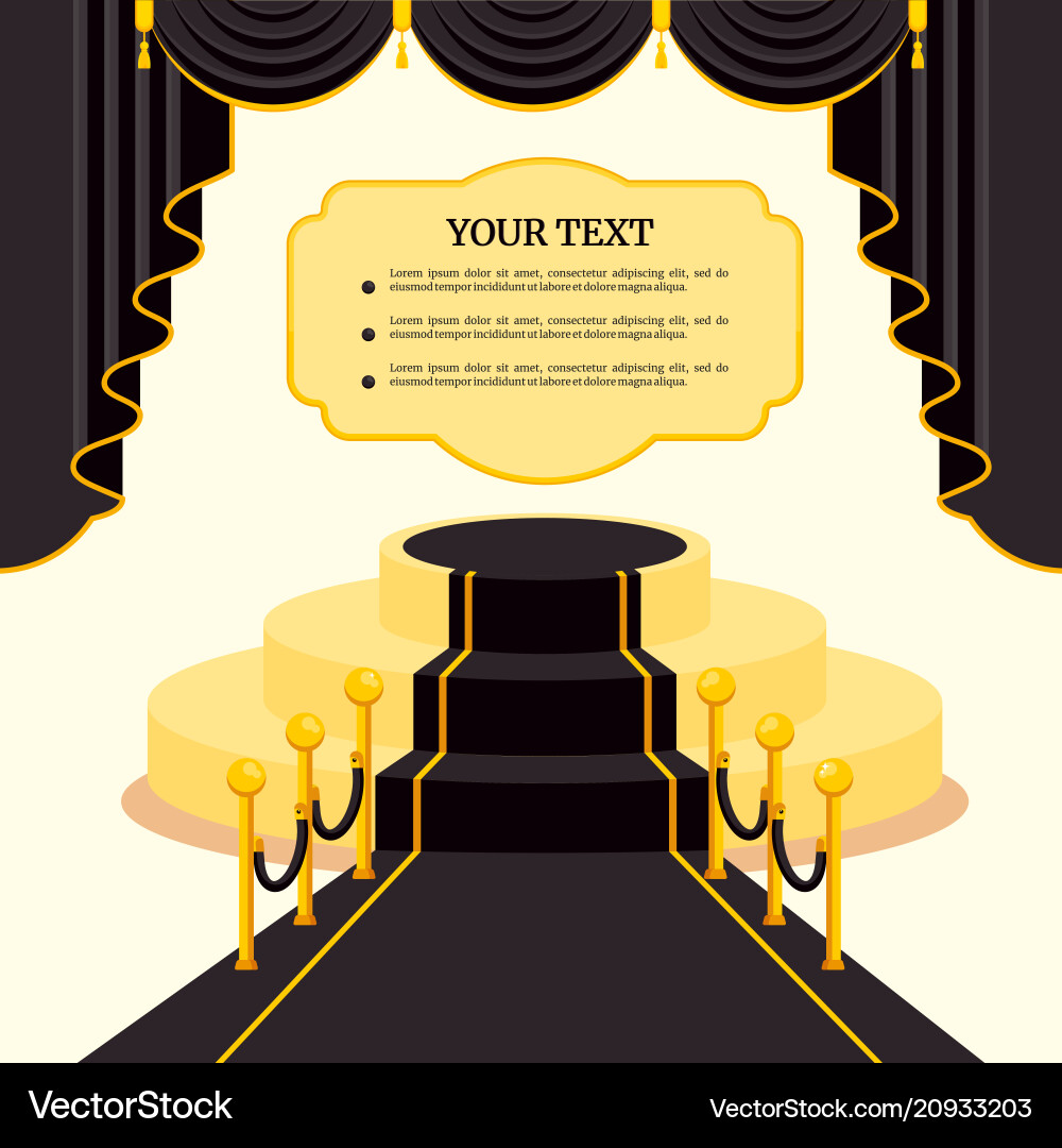 Black award carpet Royalty Free Vector Image - VectorStock