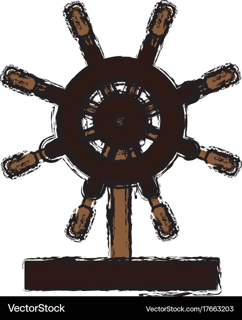 Boat ship wheel Royalty Free Vector Image - VectorStock