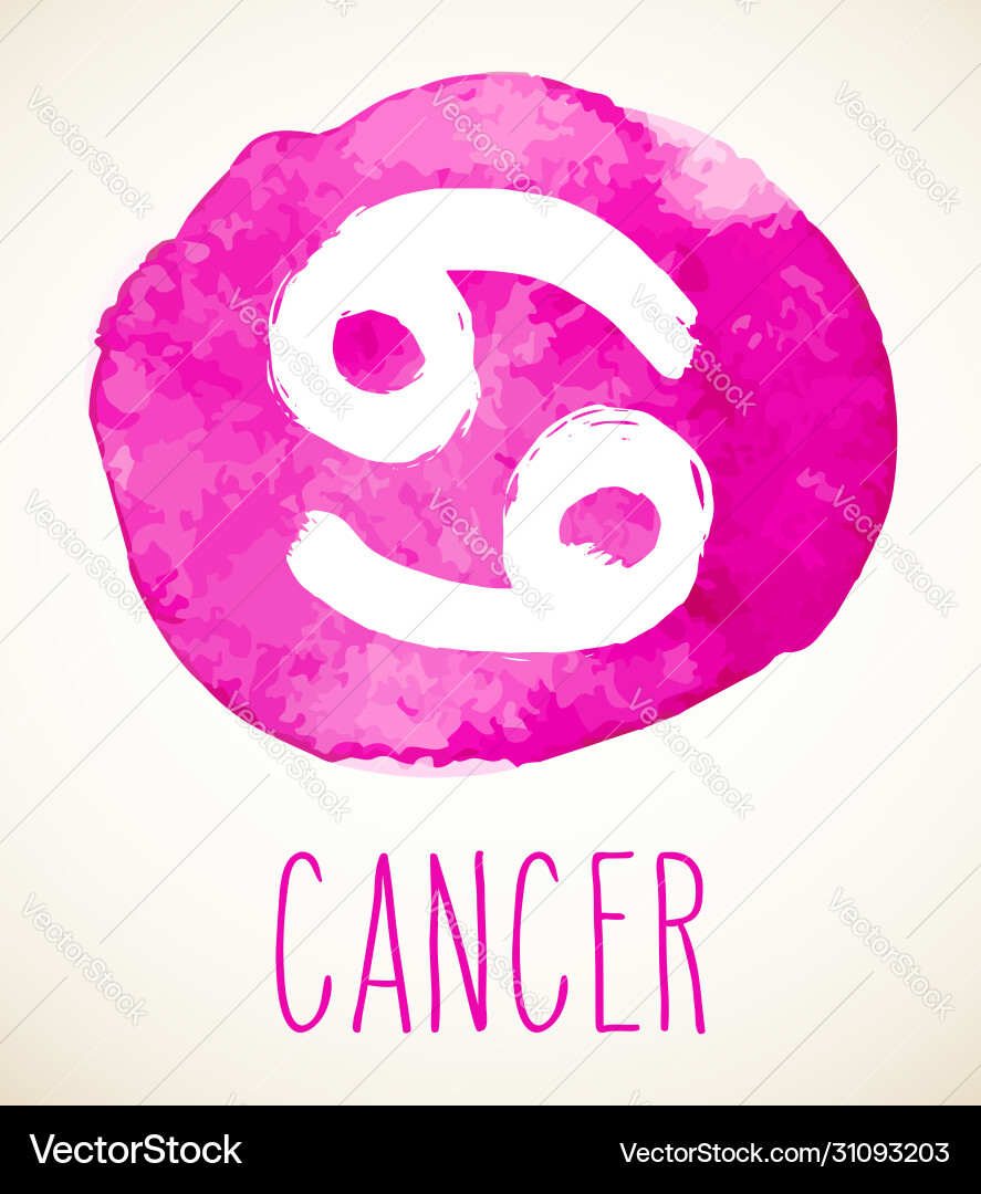 Cancer zodiac sign design element Royalty Free Vector Image