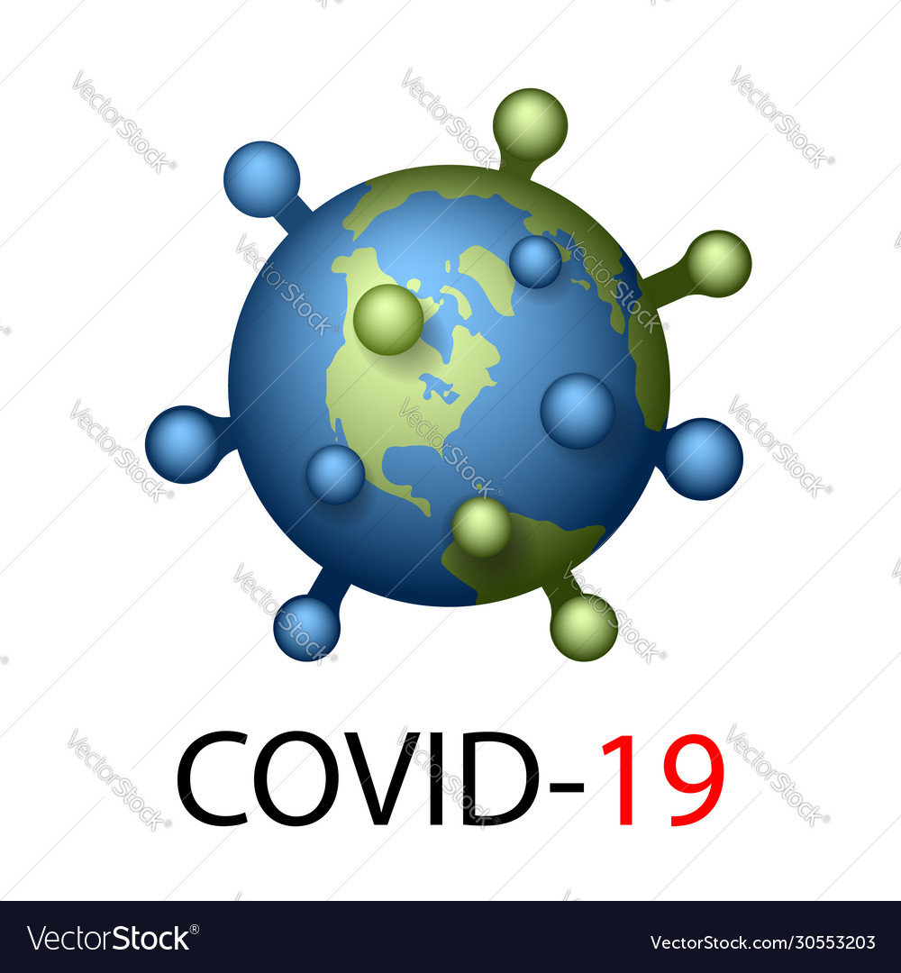 Coronavirus 2019-ncov earth corona virus 3d map Vector Image Coronavirus 2019-ncov earth corona virus 3d map Vector Image