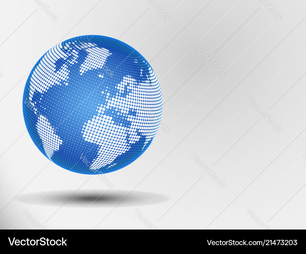 Globe abstract dots of a world map eps 10 Vector Image