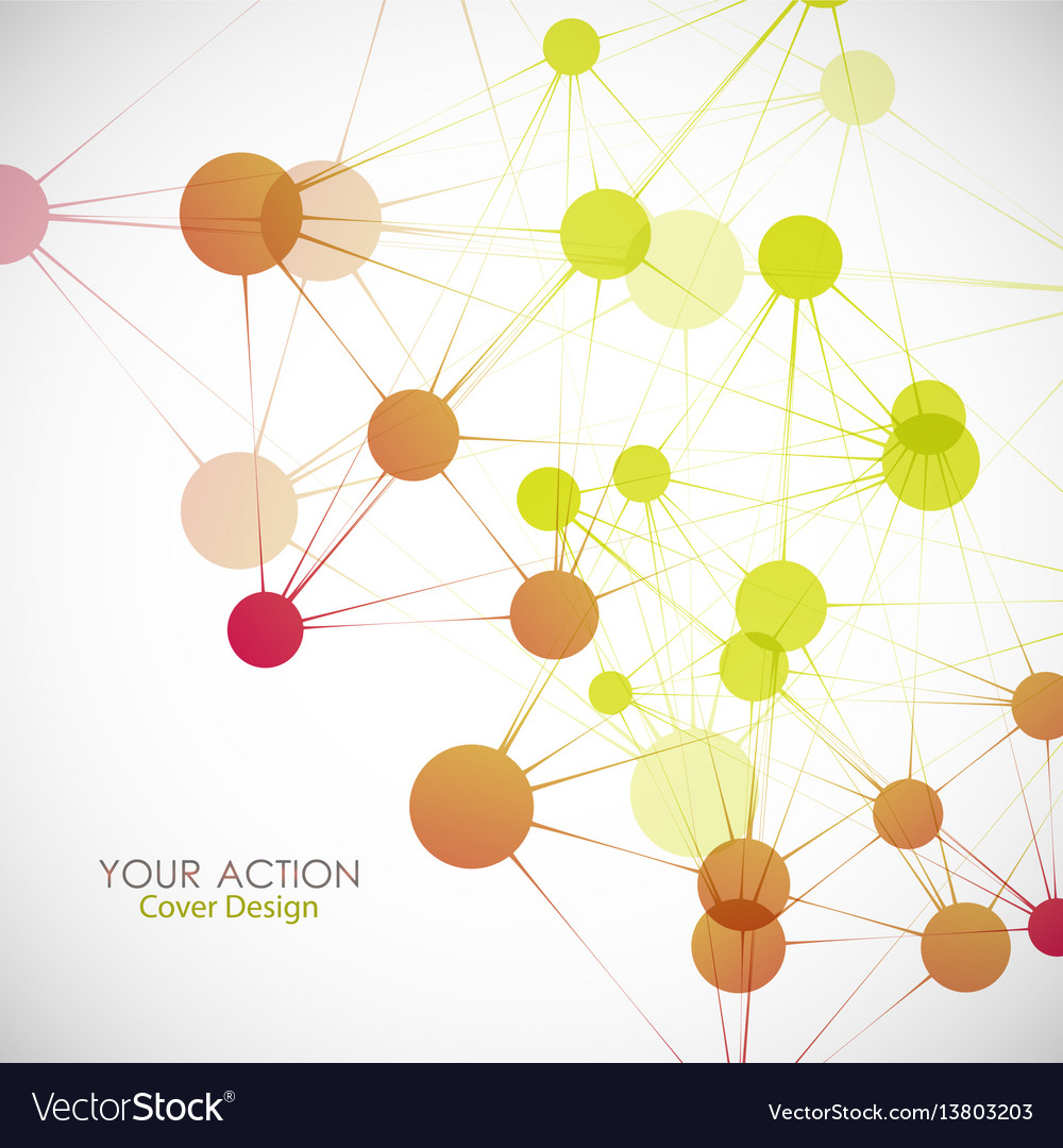 Network connect or molecule set Royalty Free Vector Image