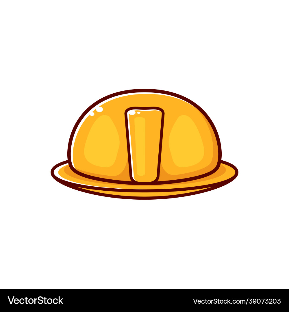 Safety helmet cartoon icon logo Royalty Free Vector Image