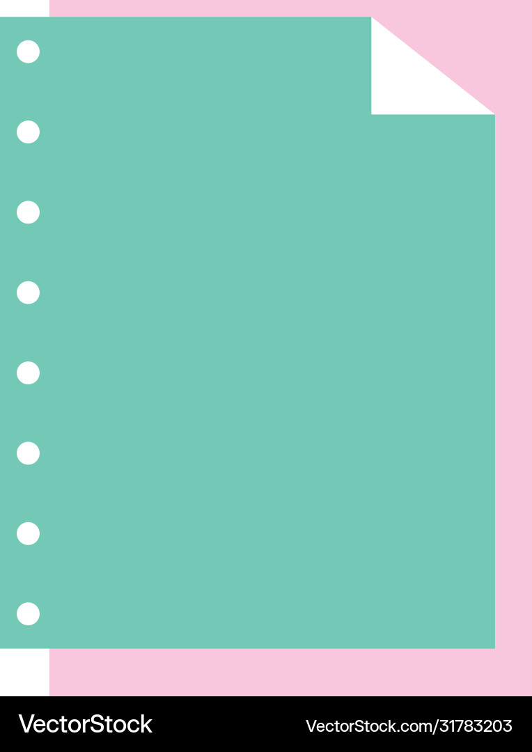 School paper sheets stationery isolated icon Vector Image