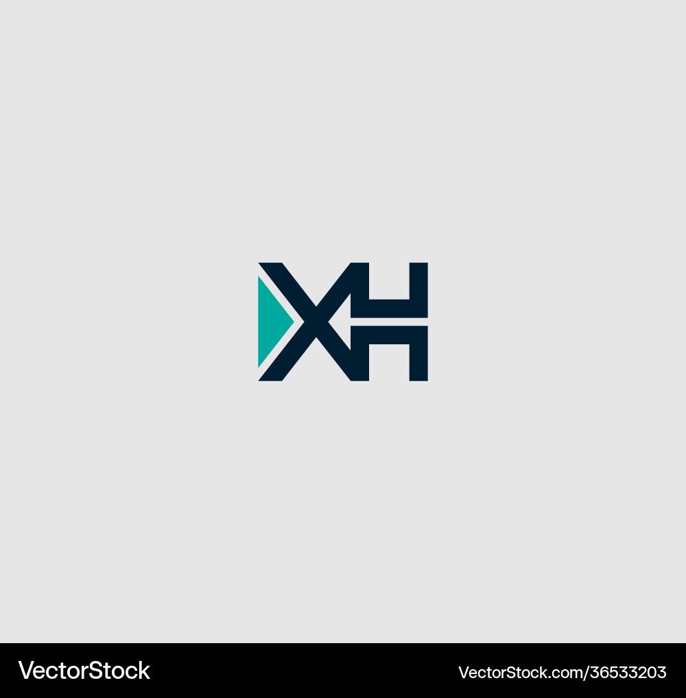 Xh or hx abstract outstanding professional Vector Image