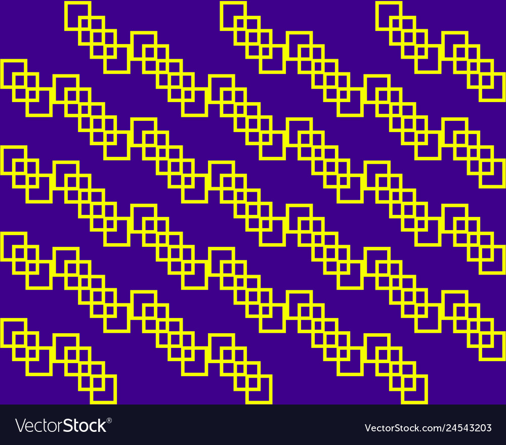 Yellow squares rectangles symmetrical pattern Vector Image