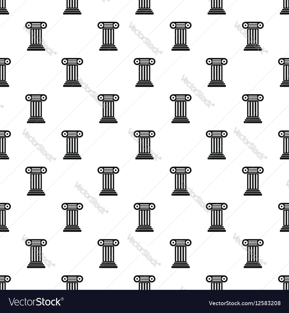 Ancient ionic pillar pattern simple style Vector Image