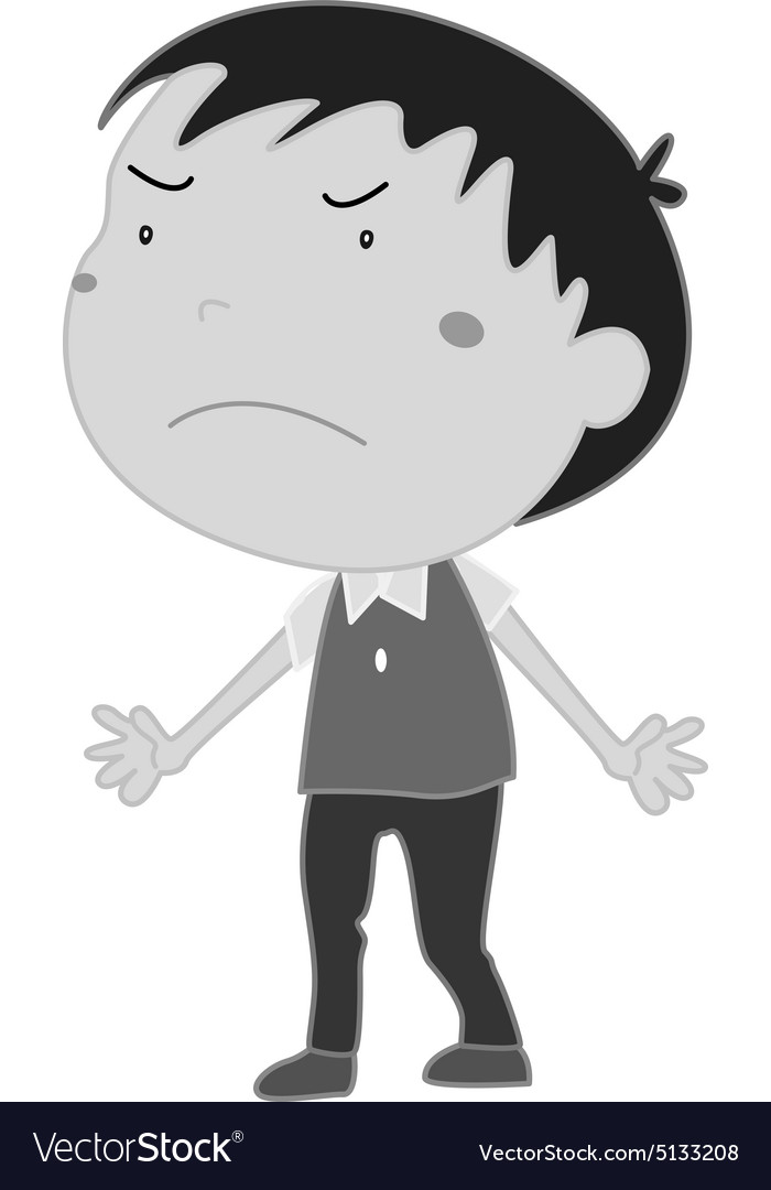 Angry boy Royalty Free Vector Image - VectorStock