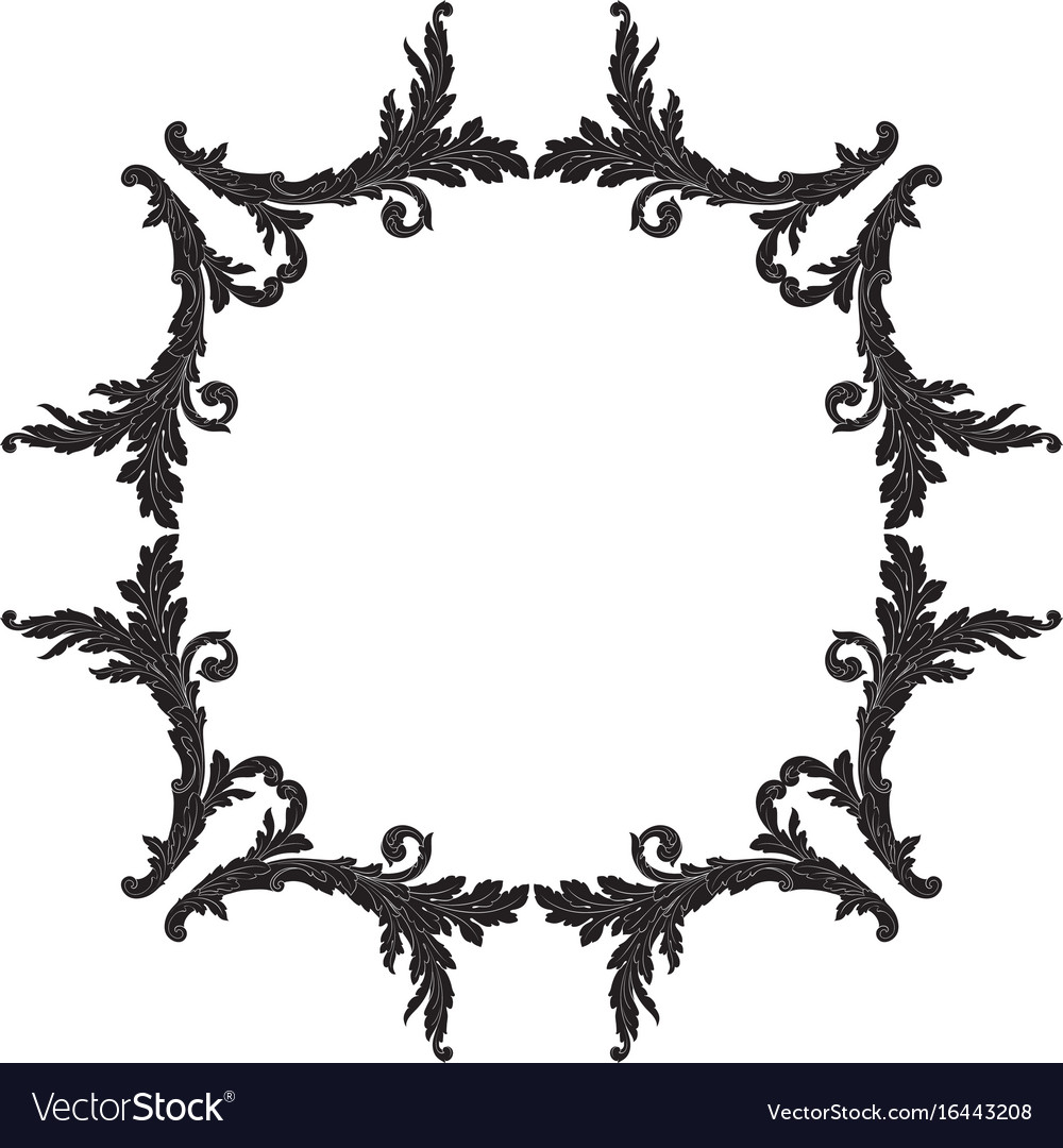 Baroque vintage elements Royalty Free Vector Image