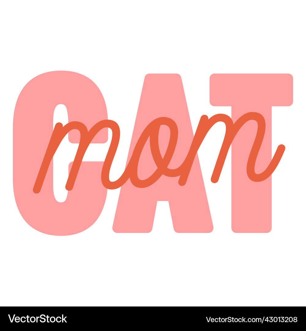 Cat mom flat sign Royalty Free Vector Image - VectorStock