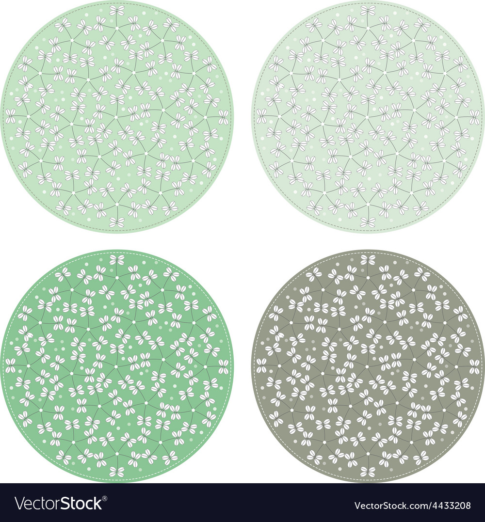 Floral pattern round backgrounds Royalty Free Vector Image