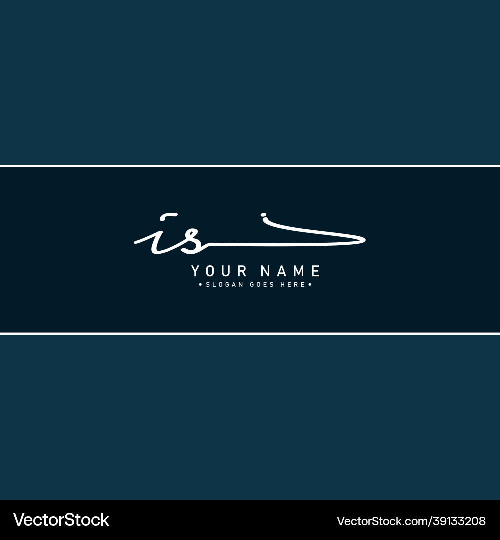 Initial letter is logo - handwritten signature Vector Image