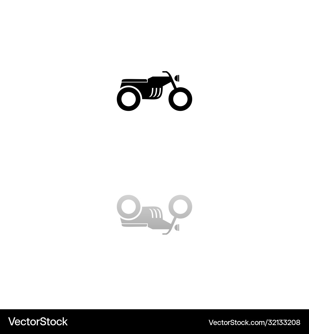 Motorcycle icon flat Royalty Free Vector Image