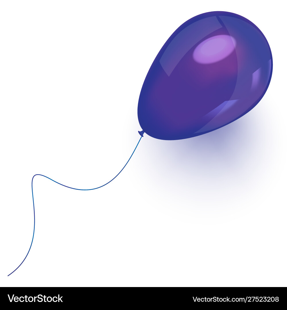 Purple inflatable ball realistic isolated white Vector Image