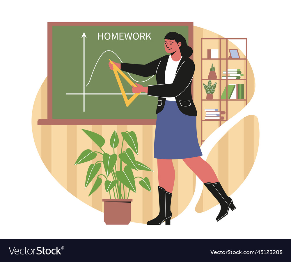 School teacher profession Royalty Free Vector Image