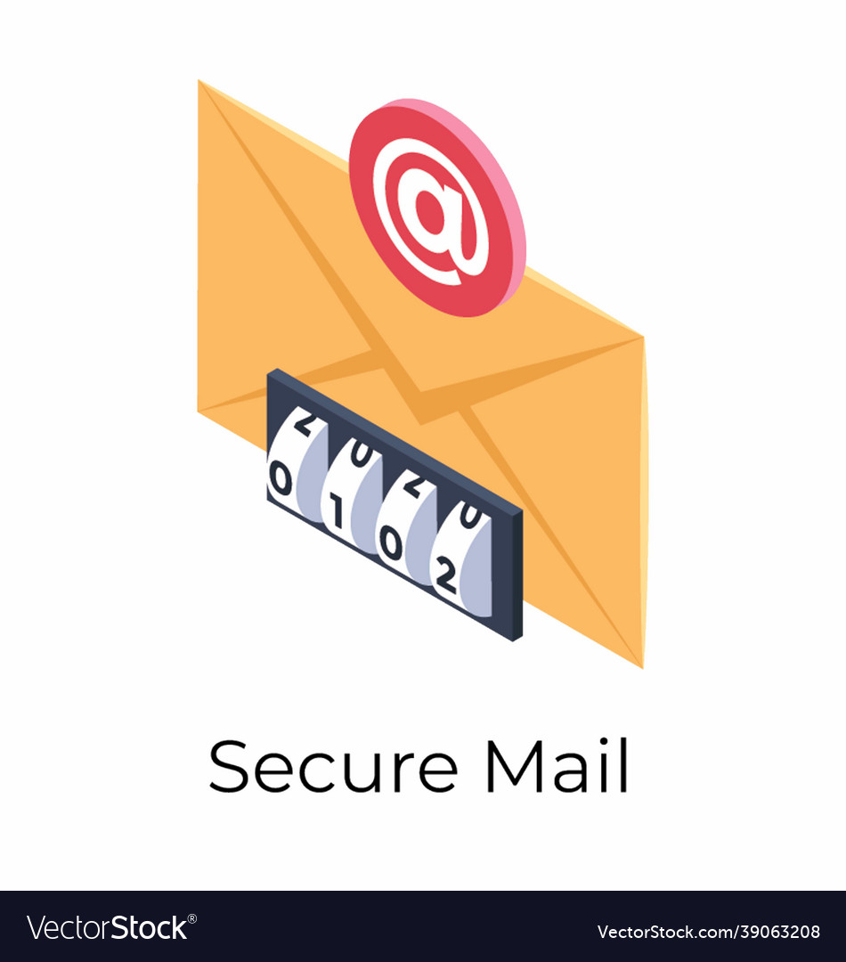 Secure mail Royalty Free Vector Image - VectorStock