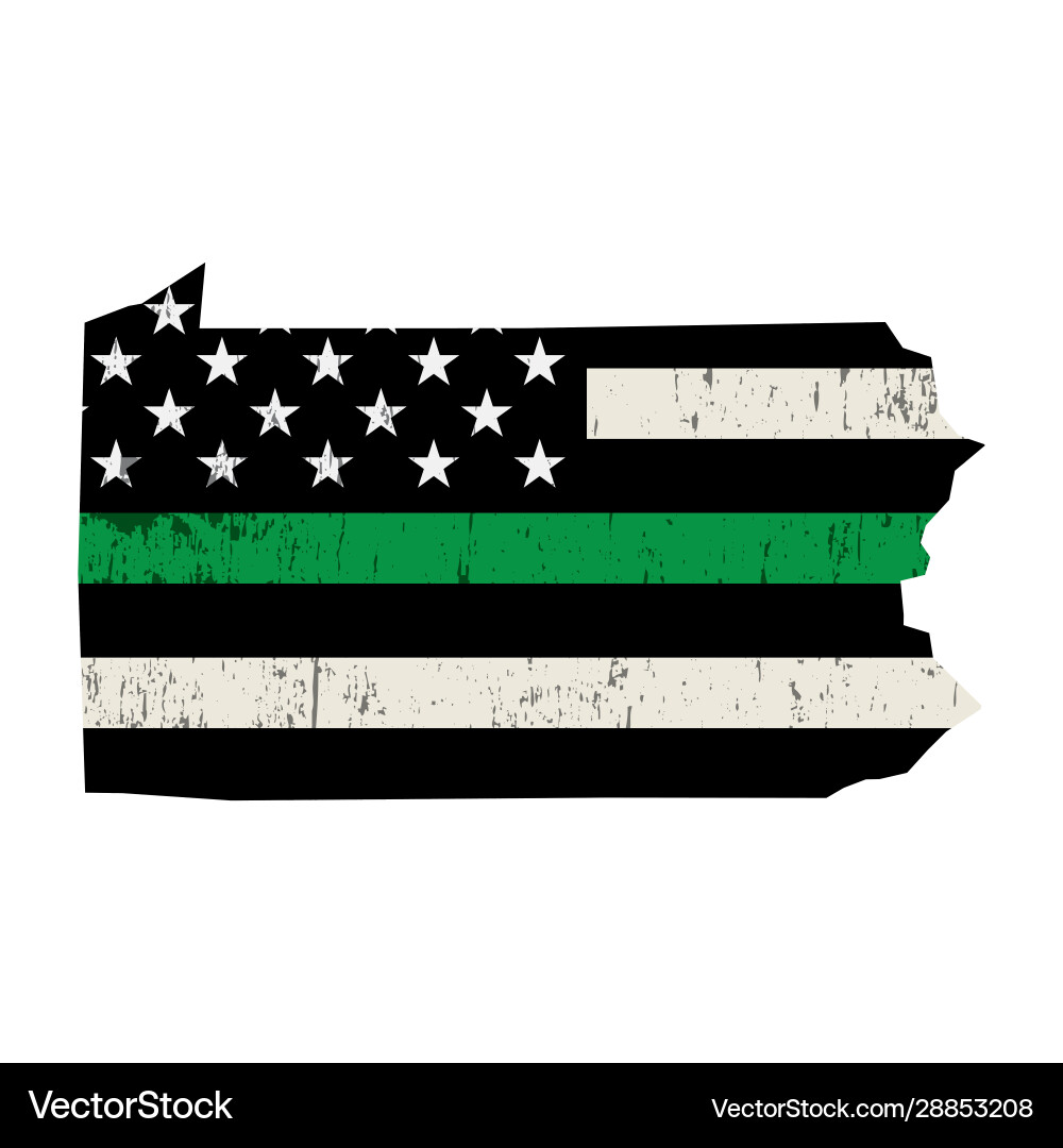 State pennsylvania military support american Vector Image