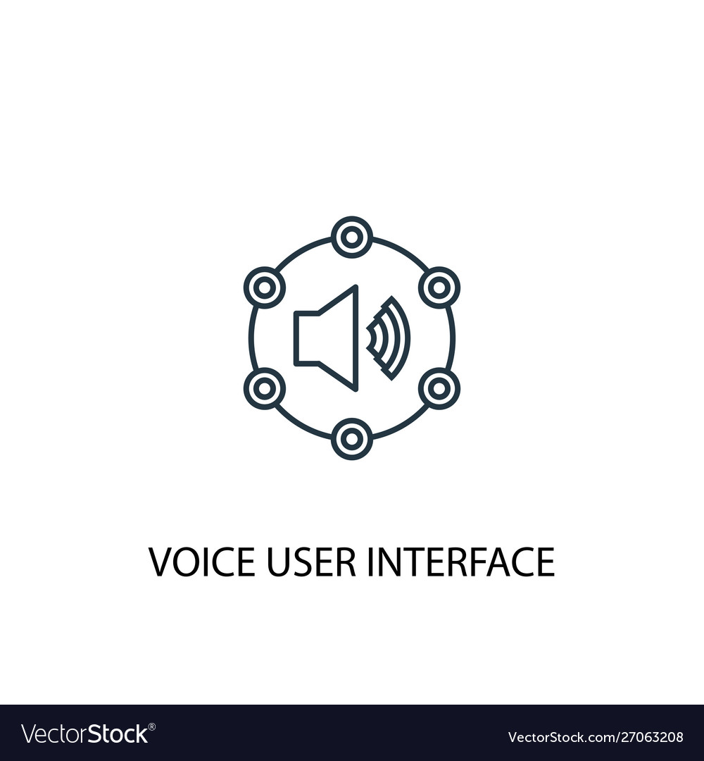 Voice user interface concept line icon simple Vector Image