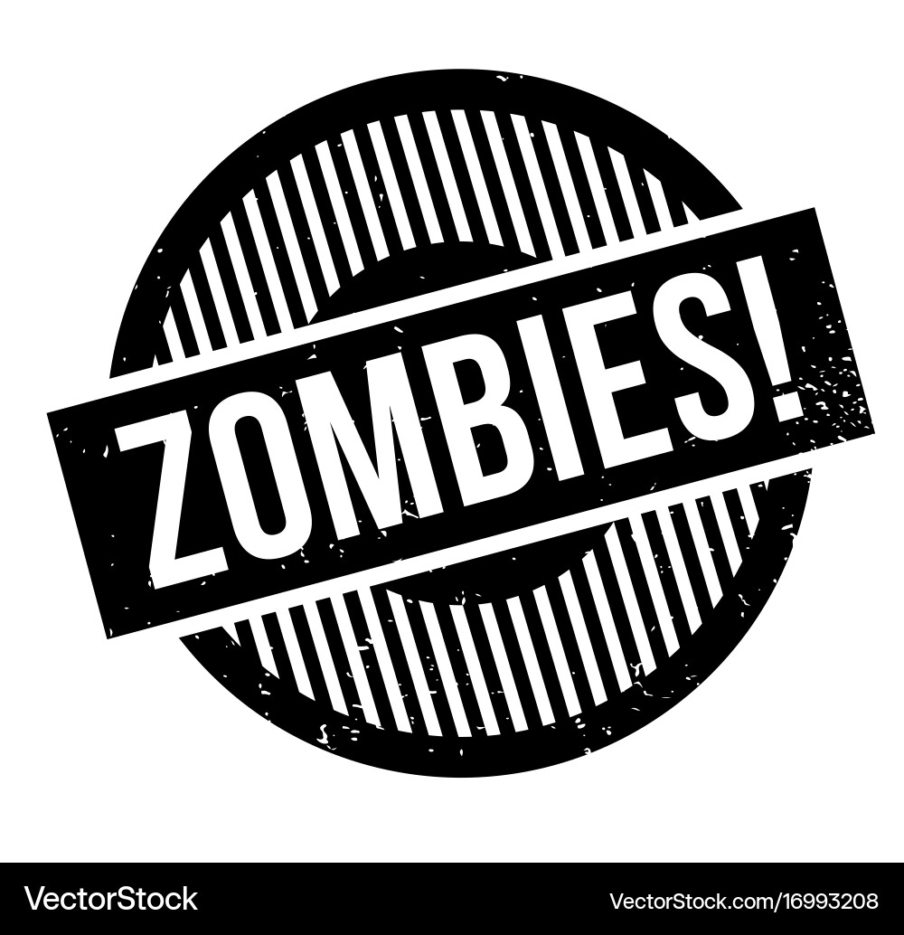 Zombies rubber stamp Royalty Free Vector Image