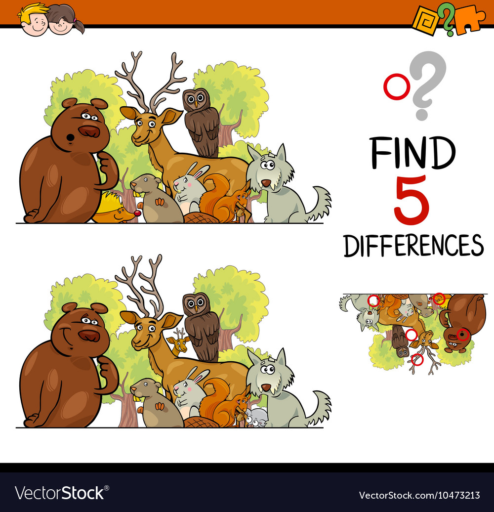 Differences game for children Royalty Free Vector Image