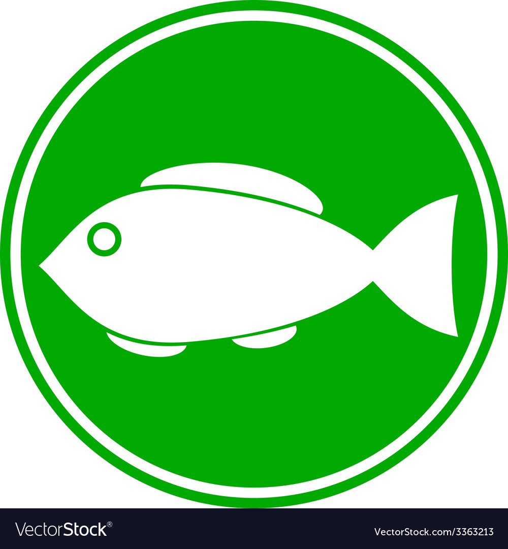 Fish button Royalty Free Vector Image - VectorStock