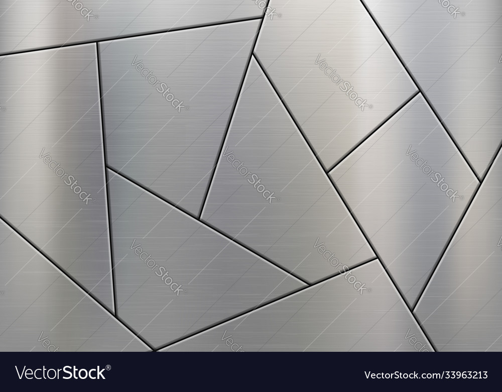 Gray metal textured background with pattern Vector Image