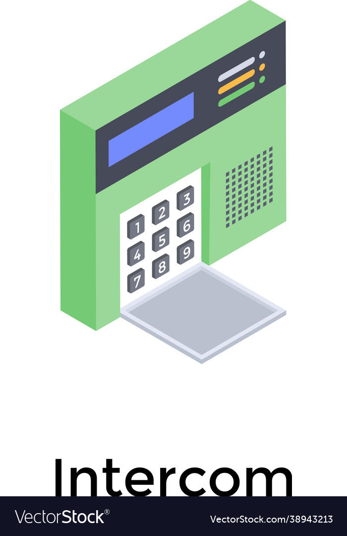 Intercom bell Royalty Free Vector Image - VectorStock
