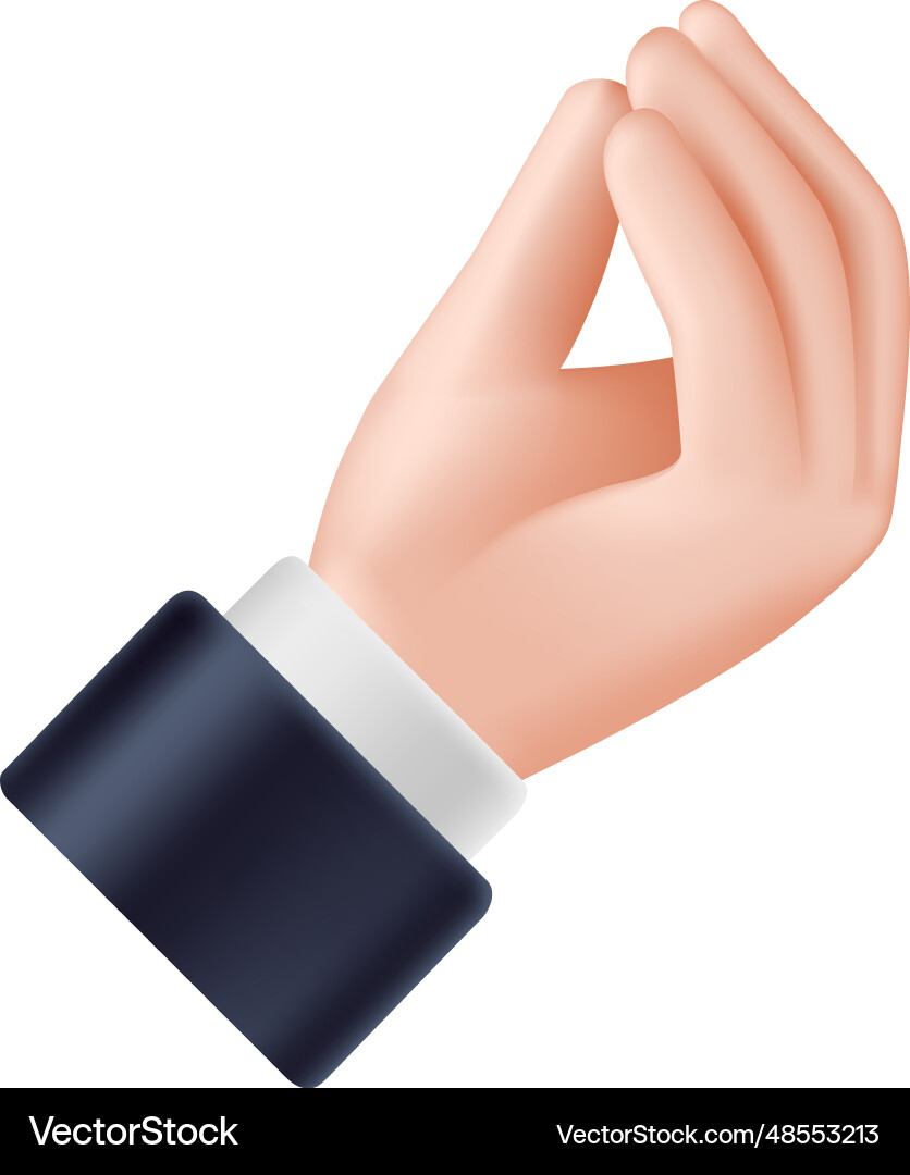 Italian pinecone hand che vuoi gesture pinched Vector Image