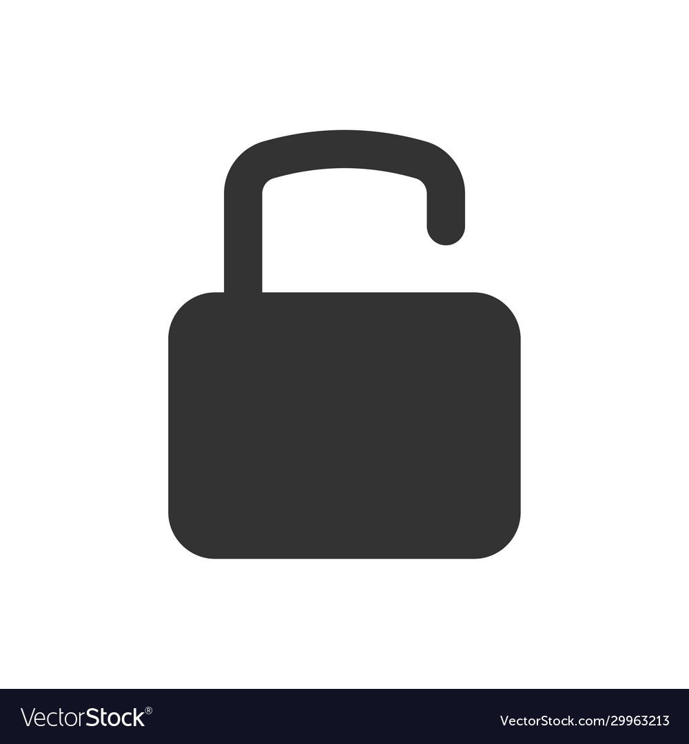 Open lock icon Royalty Free Vector Image - VectorStock